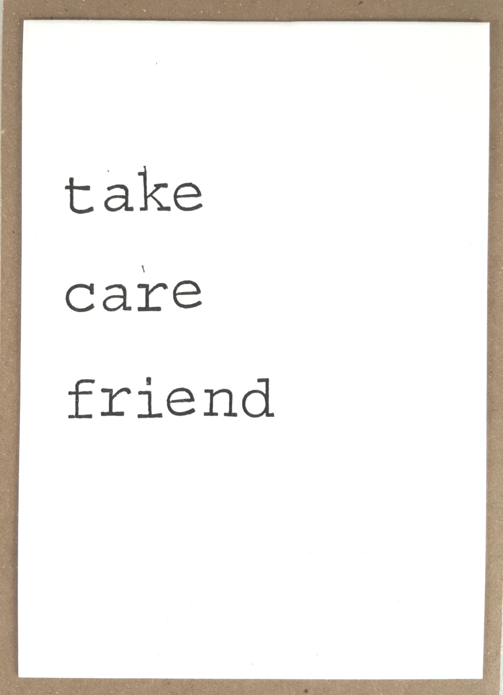 Looostermans - postcard - Take care friend – Loostermans